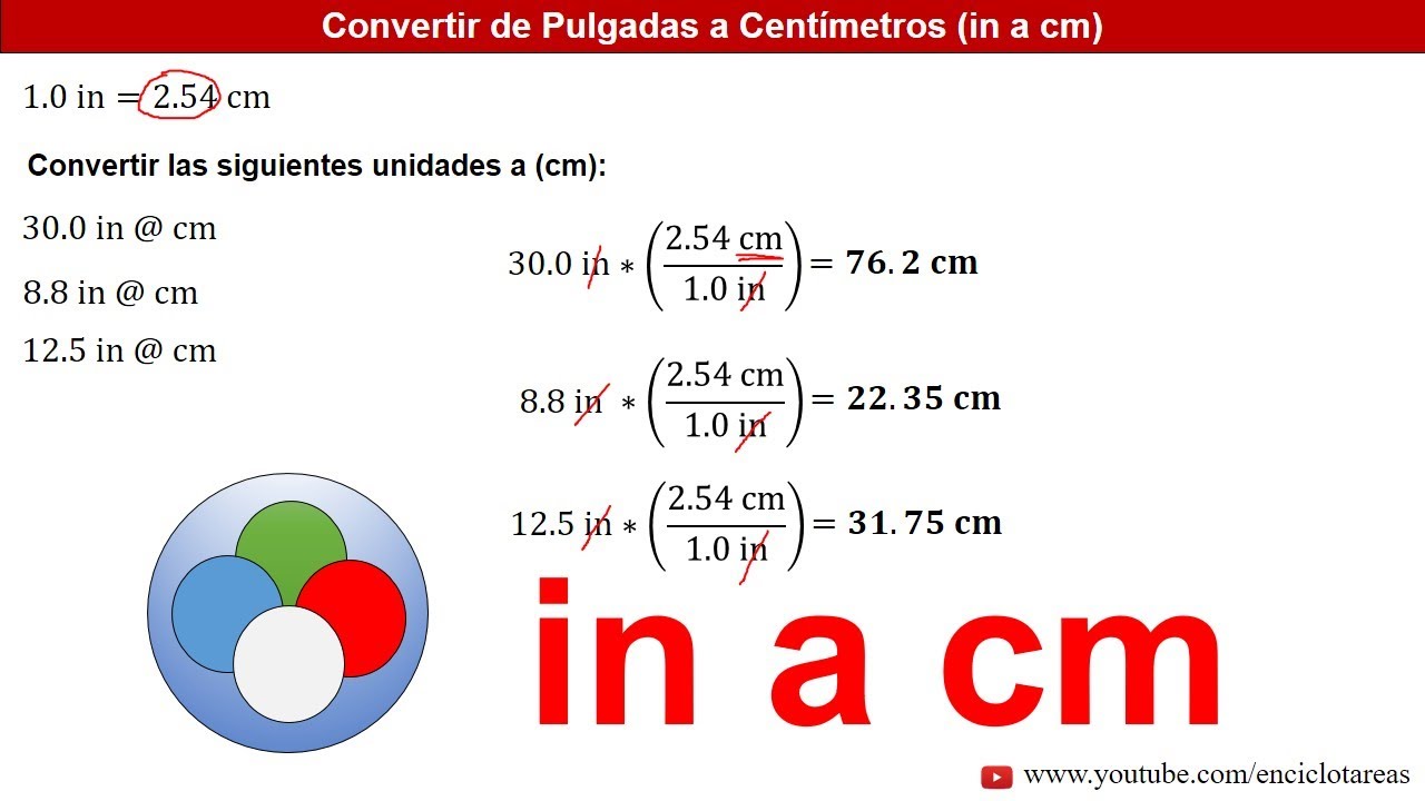 Pulgadas A Cent metros in A Cm EJEMPLOS YouTube Pulgadas A Cent metros in A Cm EJEMPLOS YouTube