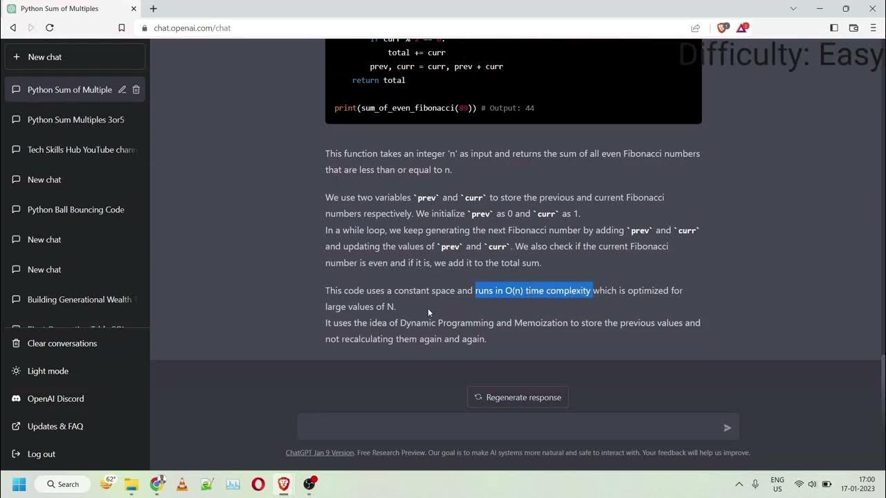 Project Euler #2 Even Fibonacci Numbers | Easy | Chat GPT Prompt ...