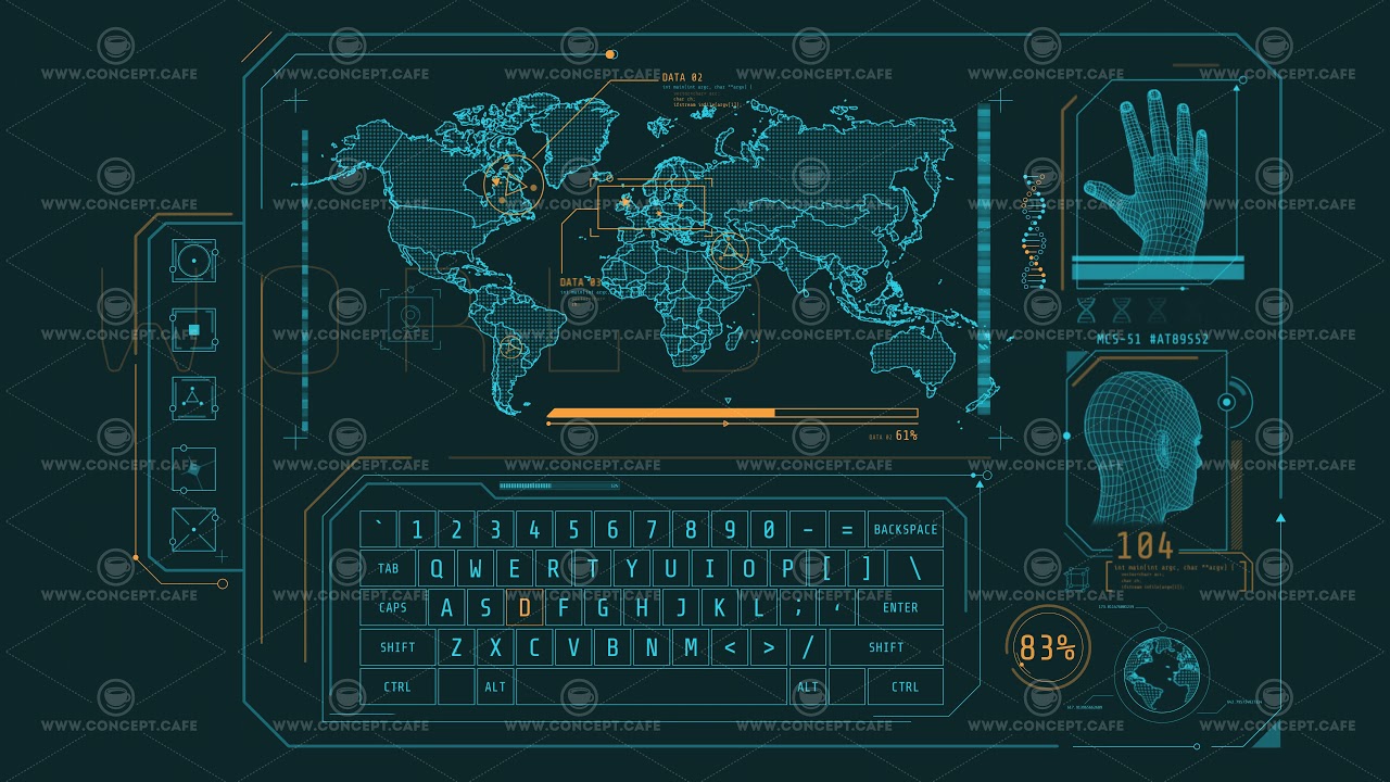 Animated HUD poster with a search in the area. - YouTube