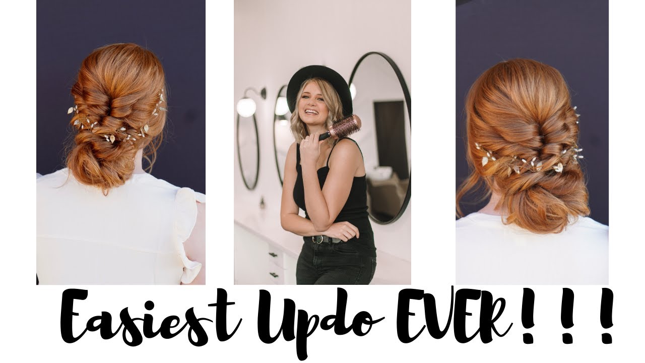 EASIEST UPDO TUTORIAL EVER! - YouTube