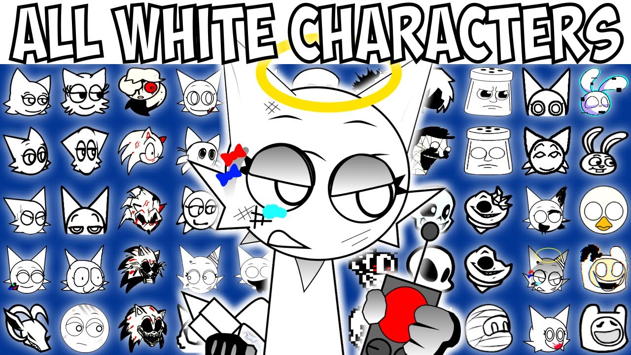 ALL WHITE CHARACTERS | FNF Character Test | Gameplay VS Playground ...