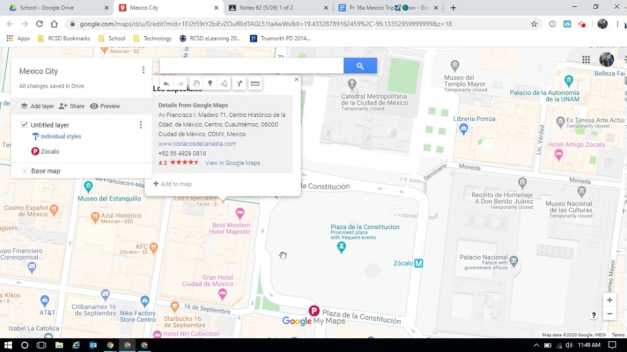 Pr 16a Trip Directions Part 3 Google My Maps - YouTube