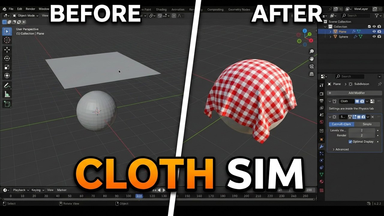 Cloth Simulation in Blender - YouTube