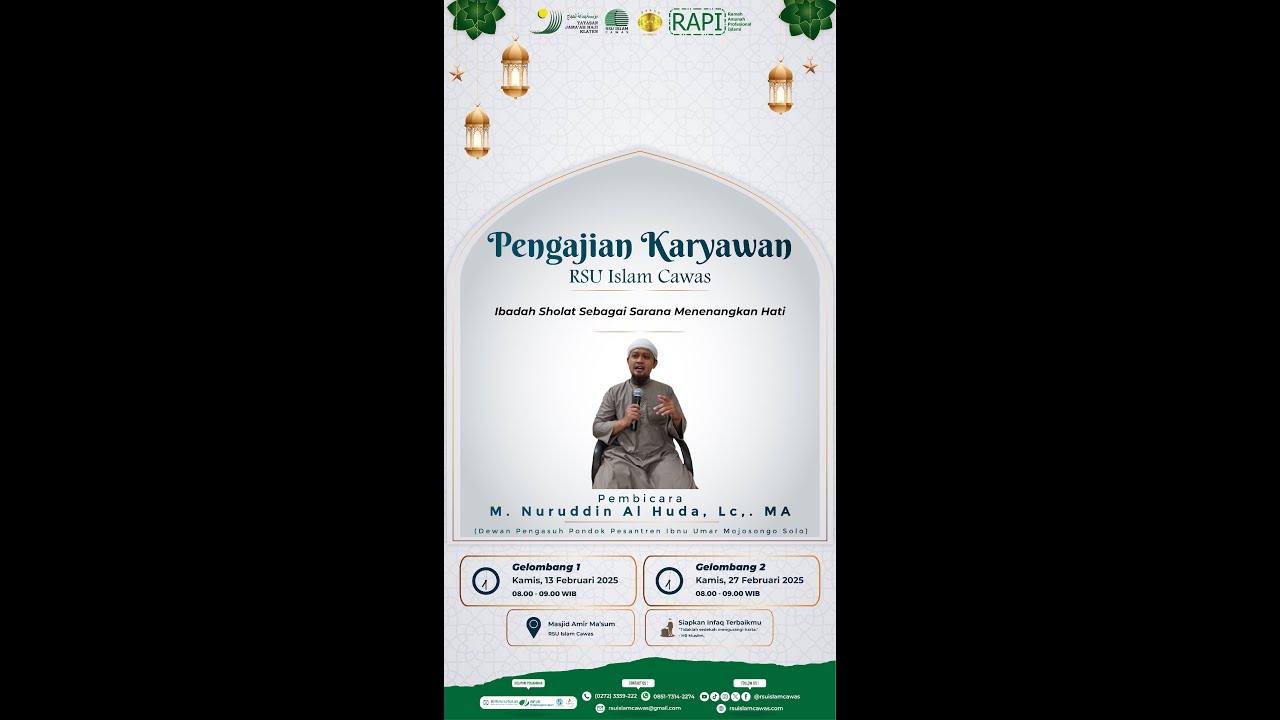 Ibadah Sholat sebagai Sarana Menenangkan Hati - M. Nuruddin Al Huda, Lc ...