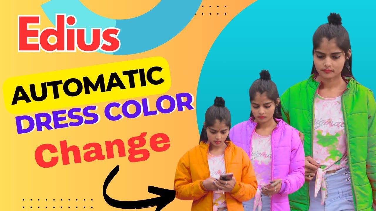 autometic color change in edius//edius me dress ka color change kaise ...
