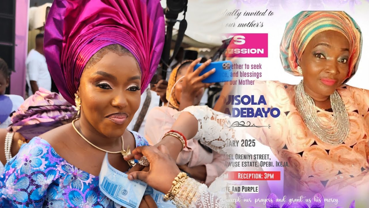 DANCE MOMENT OF ACTRESS BIOLA BAYO AT LATE MUM BURIAL WITH NOLLYWOOD ...