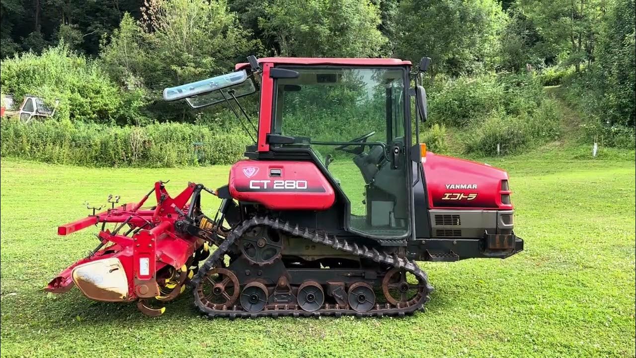 CRAWLER TRACTOR YANMAR CT280 28HP WITH ROTAVATOR - YouTube