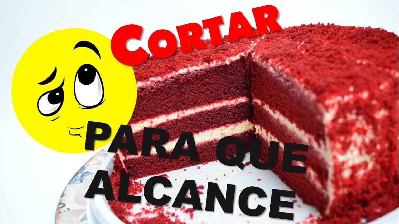 Cómo cortar pastel para que alcance - YouTube