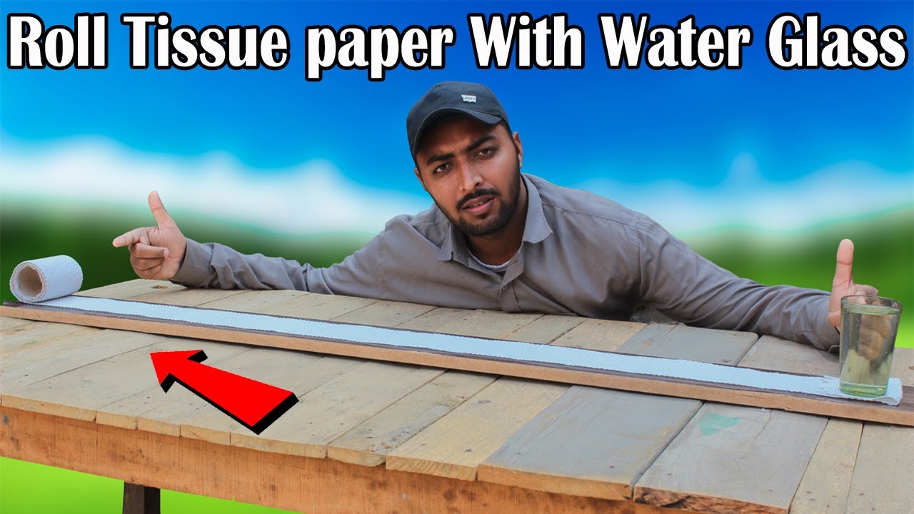 Roll Tissue Paper Challenge With Water Glass | Roll Tissue Paper ...