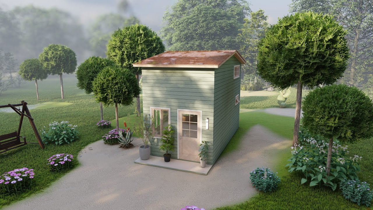 18 Sq Meters Wooden Loft Bedroom Tiny House - YouTube