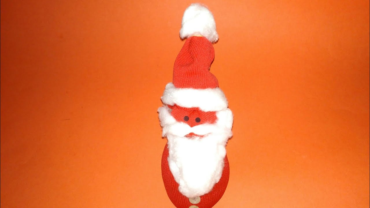 Make Awesome Santa with waste Socks Very easy at home - YouTube