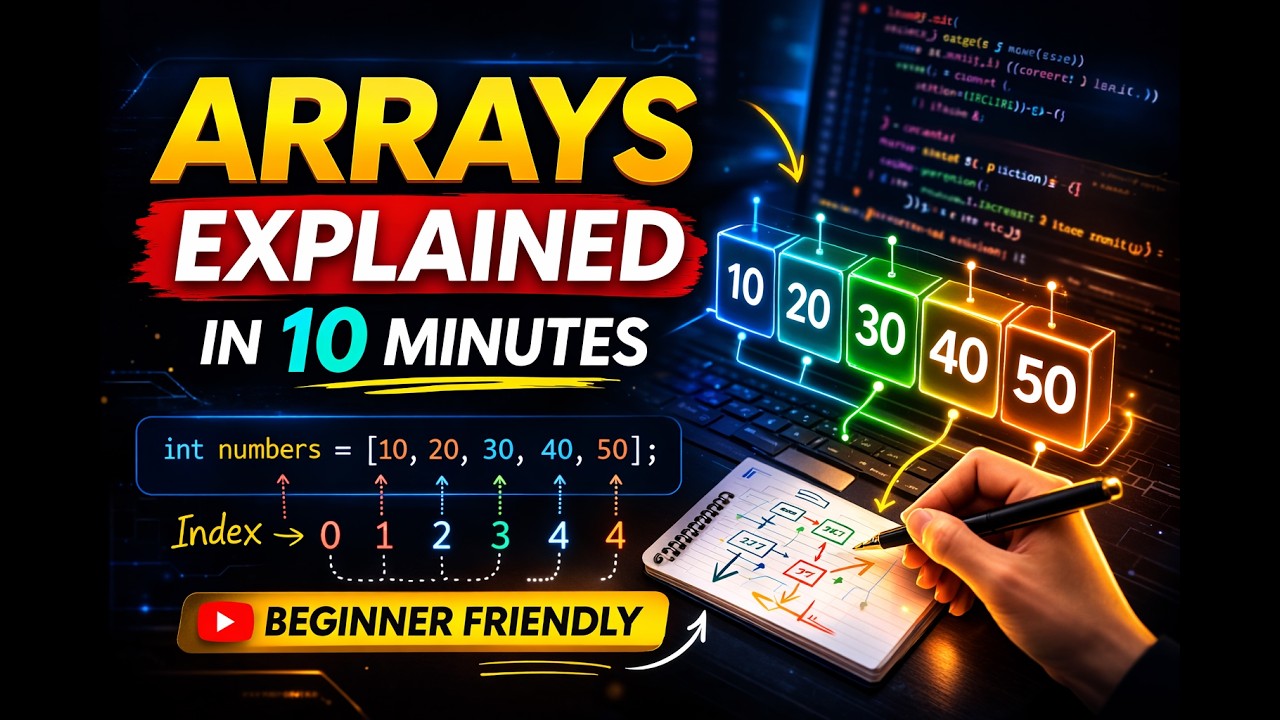 Arrays in Programming Explained | Beginner Friendly Tutorial - YouTube