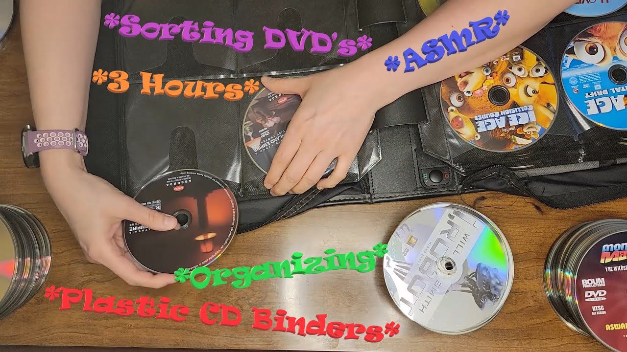 Organizing DVD's and Video Games ASMR (Soft-Spoken) *Cd Binders ...