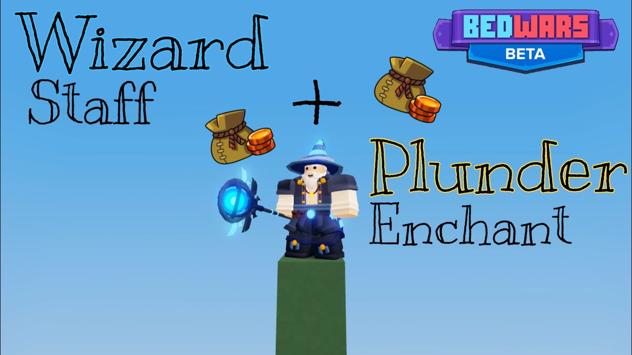 Wizard Staff + Plunder Enchant🧙‍♂️ | Roblox Bedwars - YouTube
