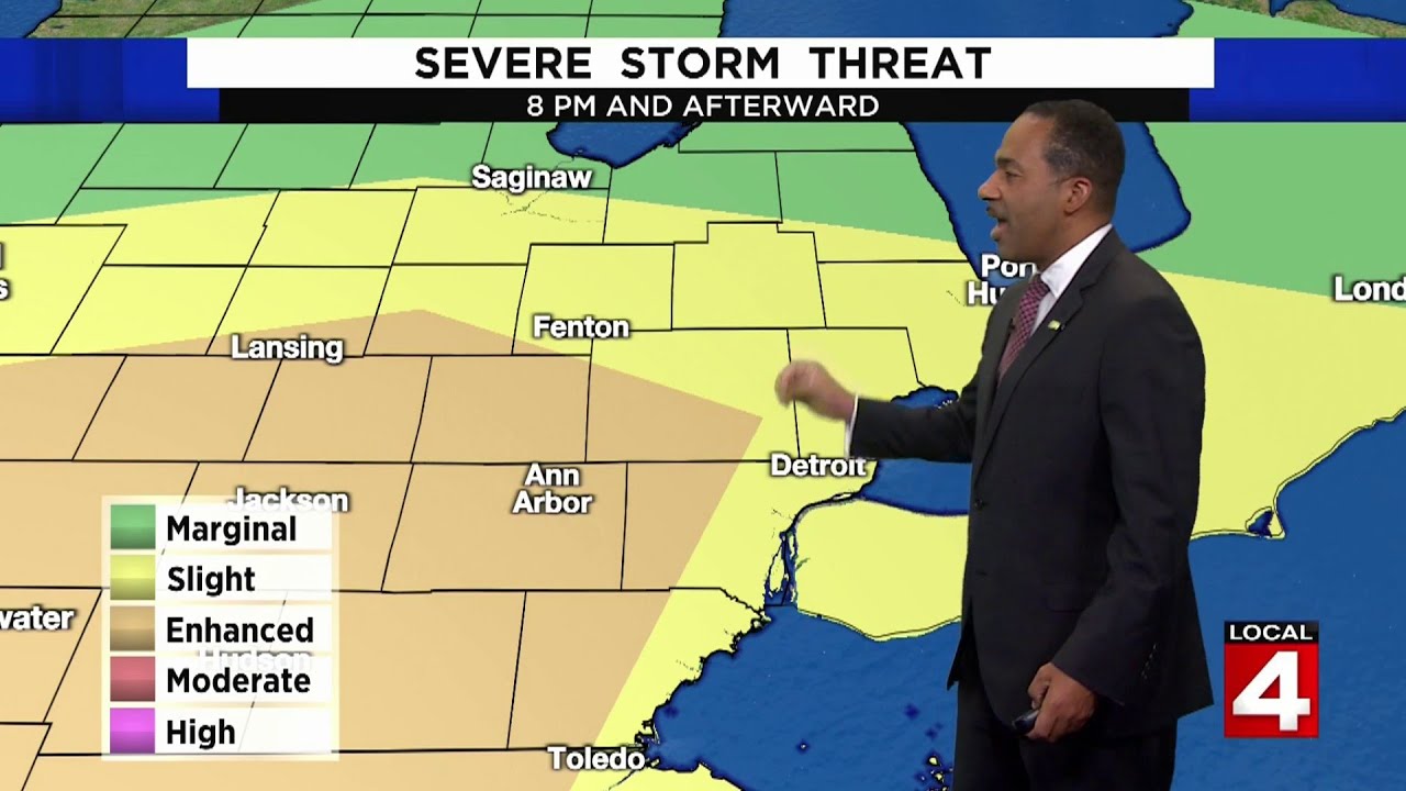 Metro Detroit weather: Severe storm threat in Sunday's forecast - YouTube