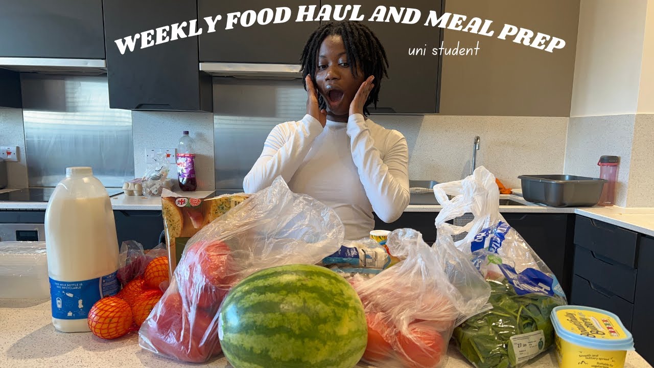 Weekly Food Haul & Meal Prep | First-year Uni student - YouTube