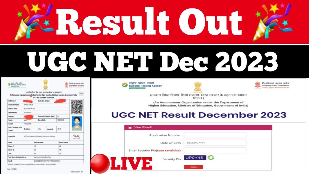 UGC NET Result Live 🔴 Updates । Ugc Net Result, Answer Key & Cut Off ...