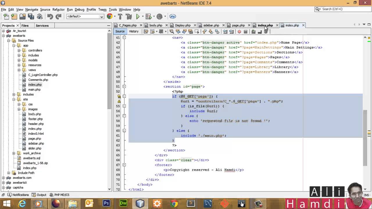 68 Php Mysql Oop Mvc Site Page Controller Youtube