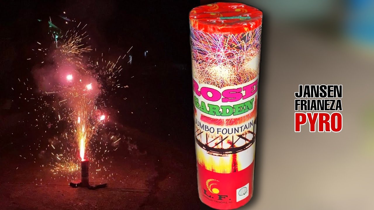 Rose Garden Jumbo Fountain by Leegendary Fireworks | Christmas Eve ...