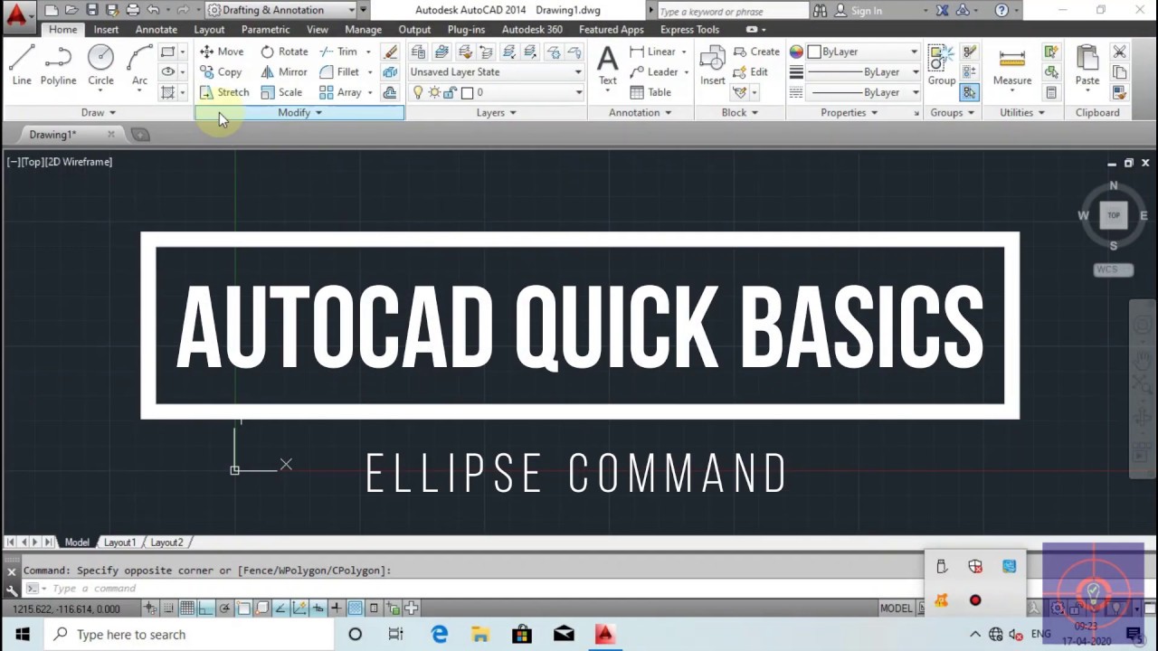 AutoCAD Basics Ellipse Command YouTube autocad-basics-ellipse-command-youtube