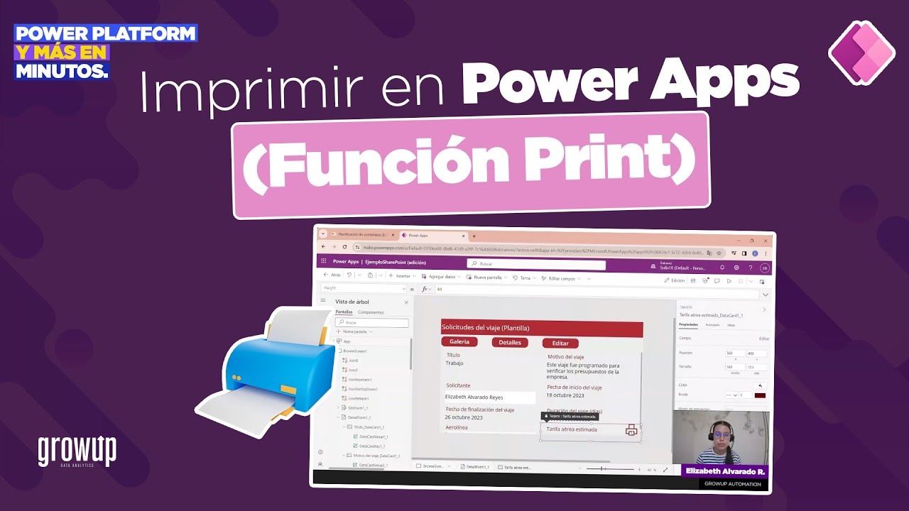 Aprende a IMPRIMIR en POWER APPS con la FUNCIÓN PRINT() - YouTube