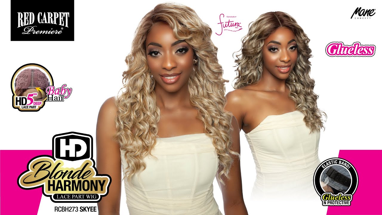 Mane concept- Red carpet RCHB273- Skye, glueless lace part wig. - YouTube