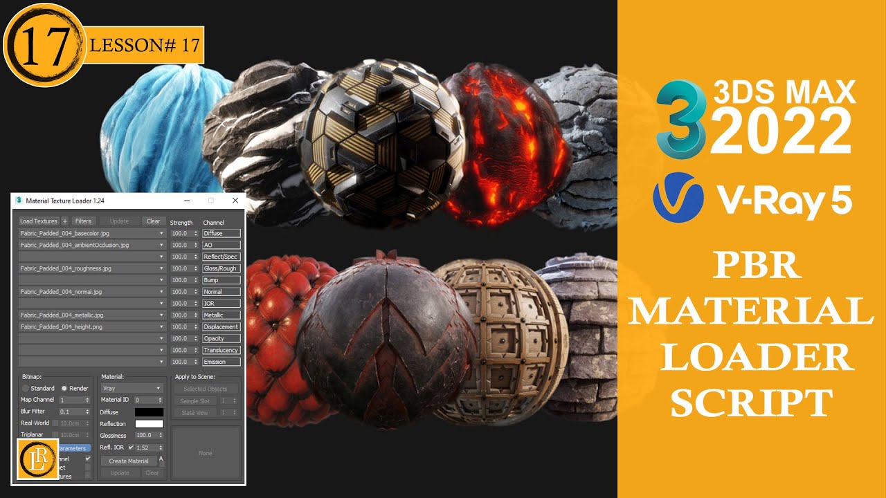 Lesson17 Material Texture Loader 3dsmax Script For Pbr Texturing Workflow Youtube