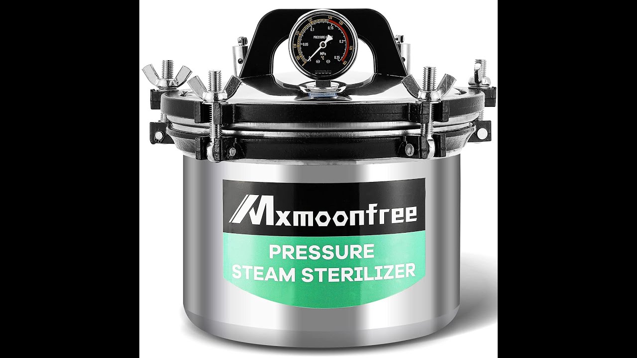 Mxmoonfree 8L Lab Autoclave, Portable Steam Autoclave for Lab Equipment ...