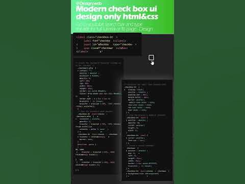 Create a modern #uidesign checkBox with #html & #css - @dezignweb #shorts - YouTube