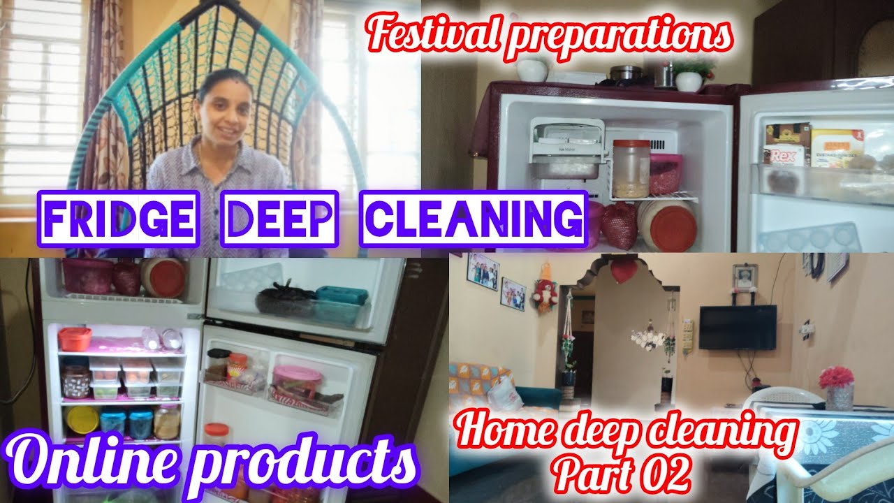 Home deep cleaning part -02 // Fridge deep cleaning 🧹🧼 and online ...