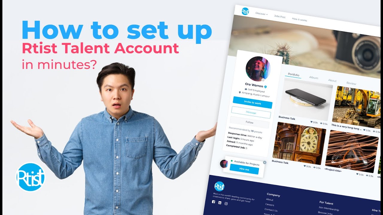 How to register Rtist talent account? Get your digital resume ...