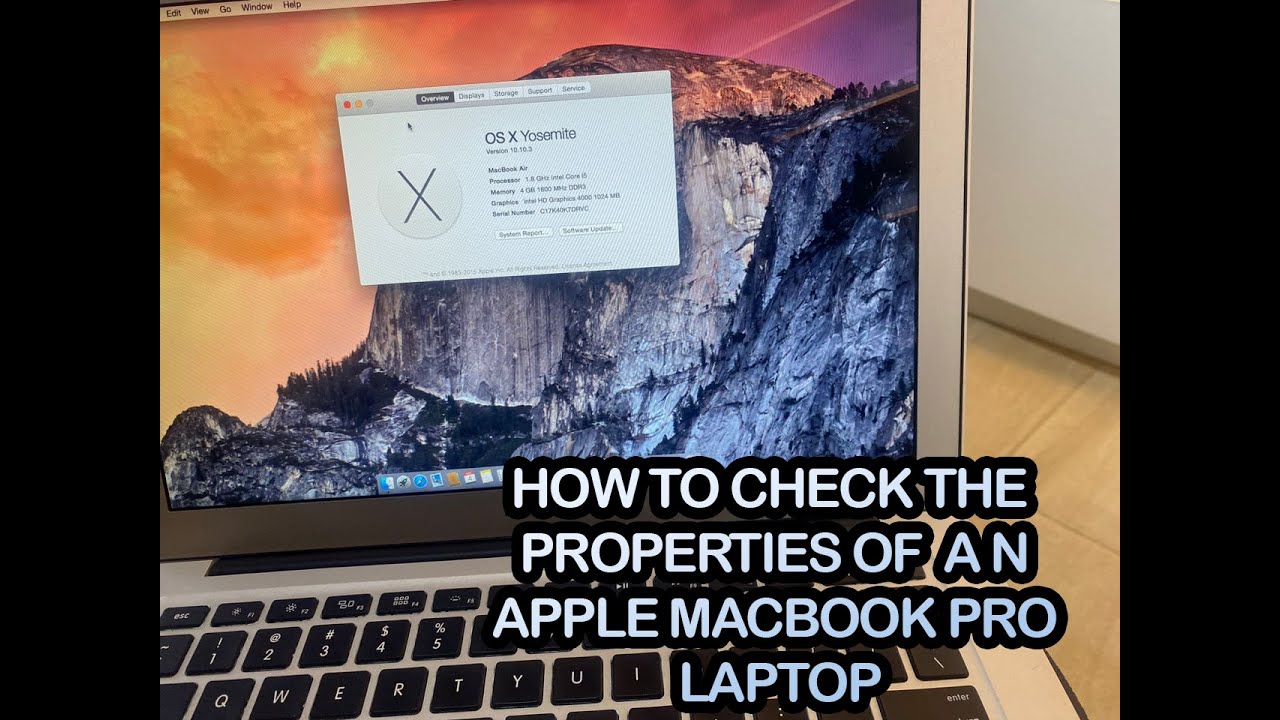 How To Check A Properties Of A Laptop Of An Apple Macbook Pro OR Air # ...
