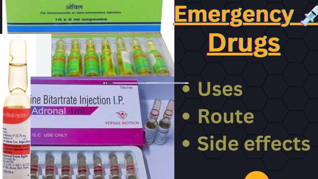 Most Common Emergency Drugs Used In Hospitals। Emergency drugs OT &ICU ...