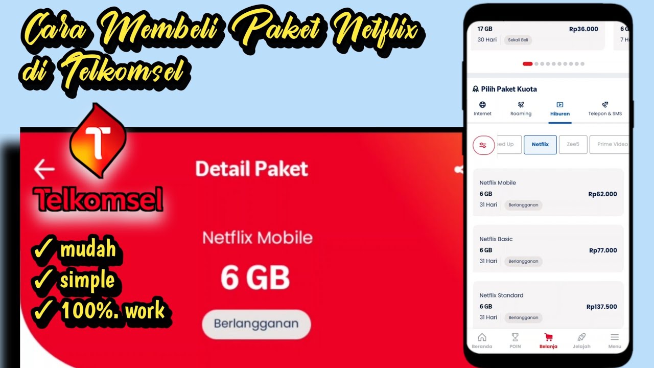 Cara Membeli Paket Nonton Netflix di Telkomsel - YouTube