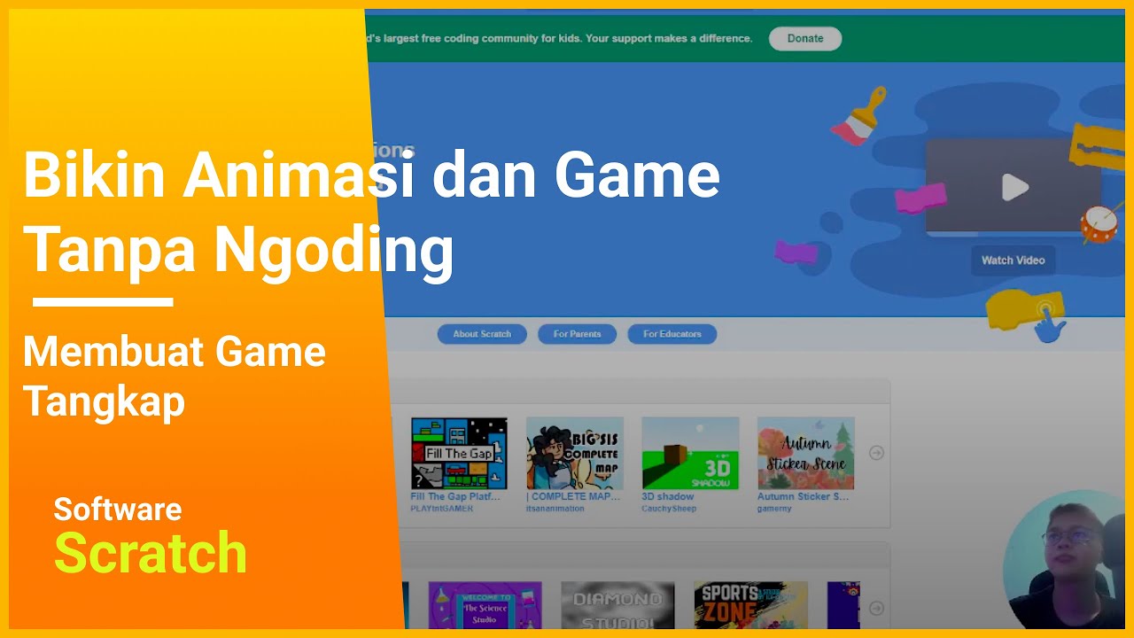 Scratch Tutorial Membuat Game Tangkap Bahasa Indonesia Youtube