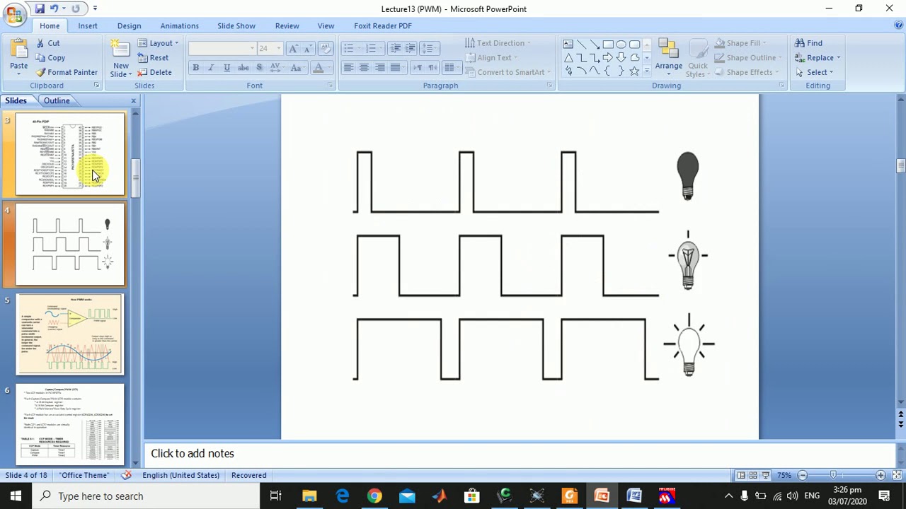 Pulse Width Modulationpwm In Pic 16f877a Microcontroller Youtube