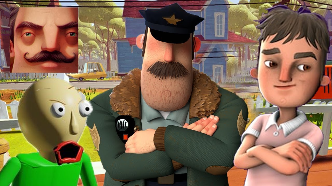 Hello Neighbor - My New Neighbor 2 Nielsen Baldi Men in Black Aaron ...
