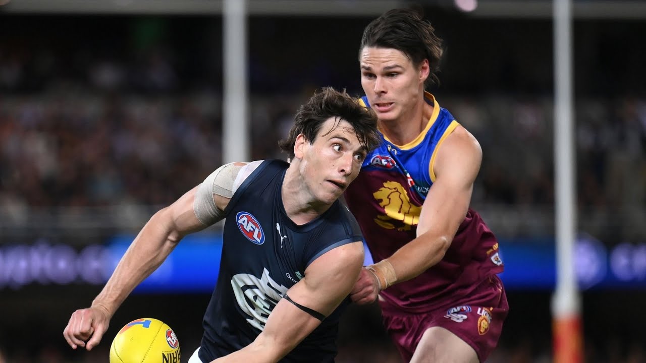 Caleb Marchbank - AFL Preliminary Final Highlights 2023 - Carlton ...