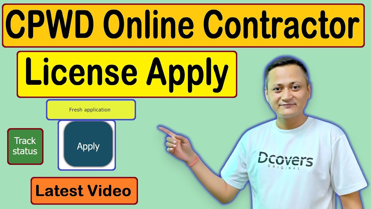 CPWD Contractor License Apply Online | Central Public Works Department ...