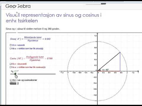 BasicMatte - Enhetssirkelen med sinus og cosinus - YouTube