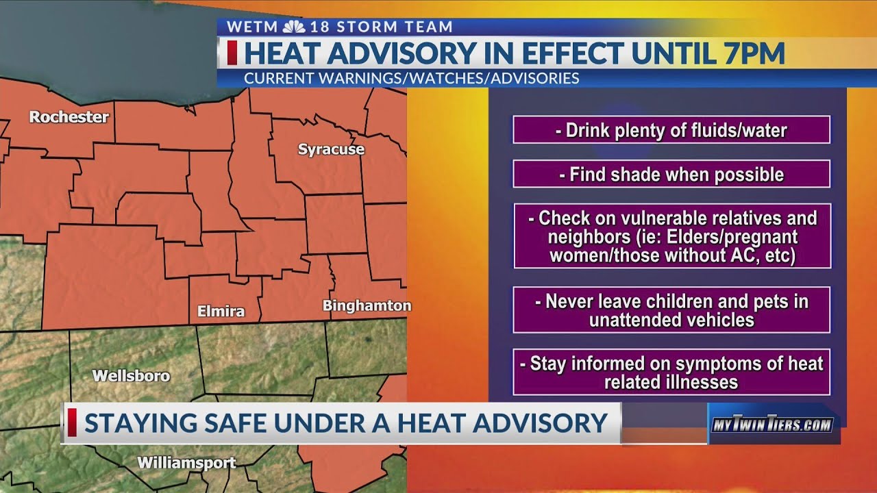 Staying safe under a heat advisory - YouTube