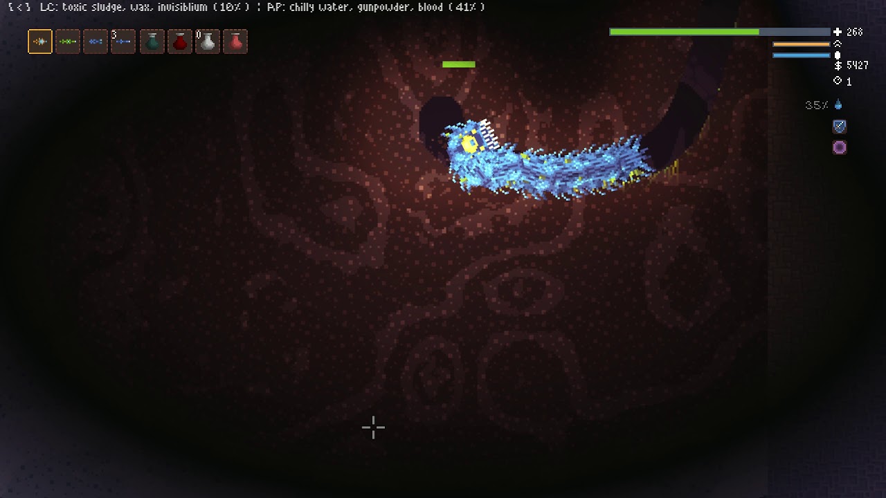 Worm riding in Noita - YouTube