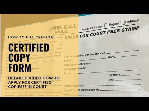 Complete Detailed Video on How to Fill Criminal Certified Copy Form ...