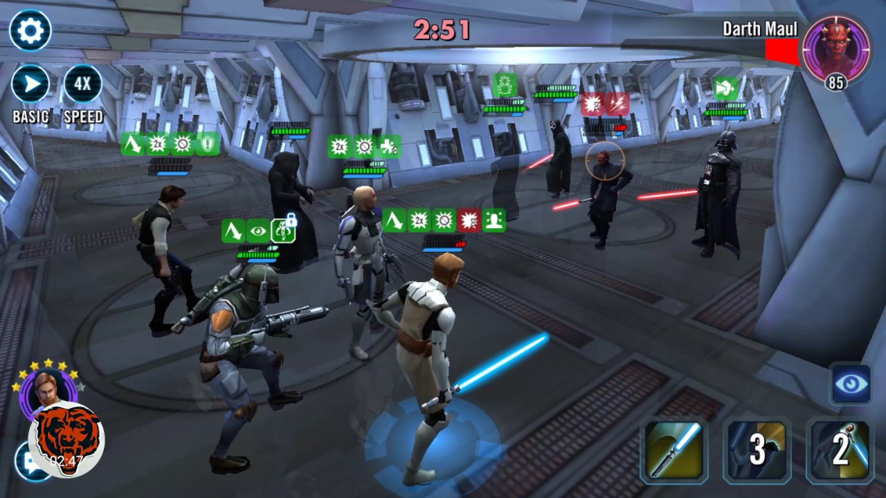SWGoH. Loss at very end to Shyriiwook Sith team - YouTube