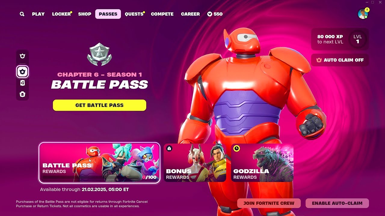Fortnite Chapter 6 Battle Pass & Bonus Rewards: Bymax, Godzilla.. - YouTube