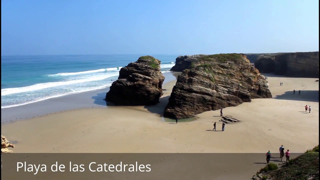 Places to see in ( Ribadeo - Spain ) Playa de las Catedrales - YouTube