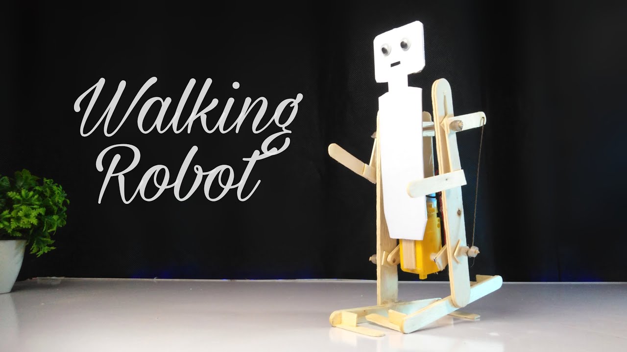 how to make Walking Robot at home \ Amazing idea with DC motor - YouTube