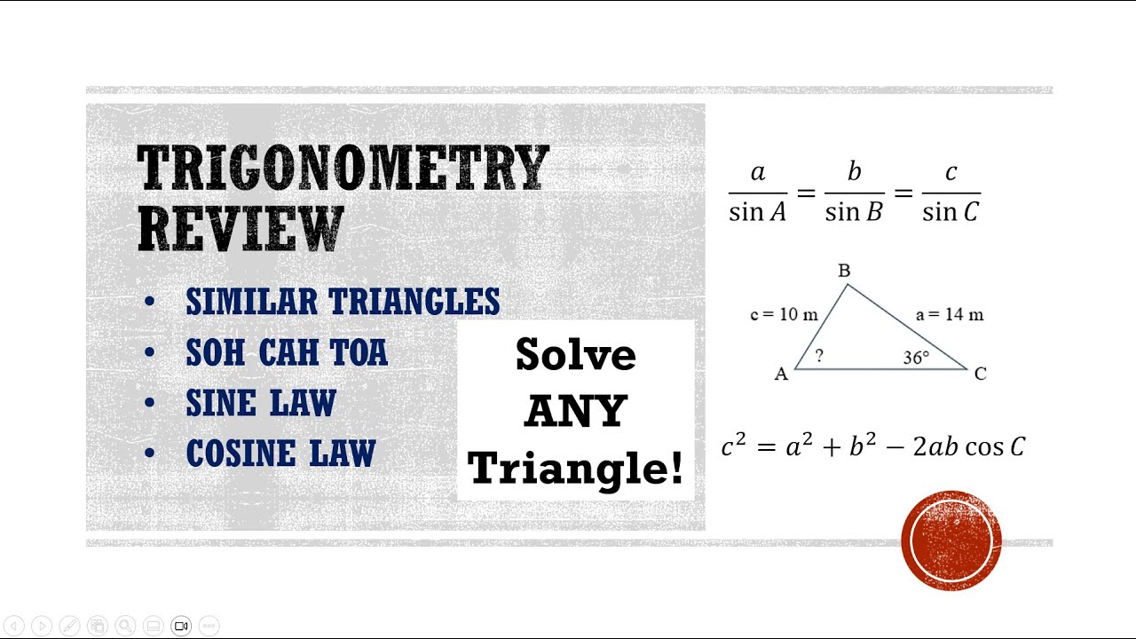 Gr 10 Trigonometry (Unit 5) - Solve ANY Triangle - YouTube