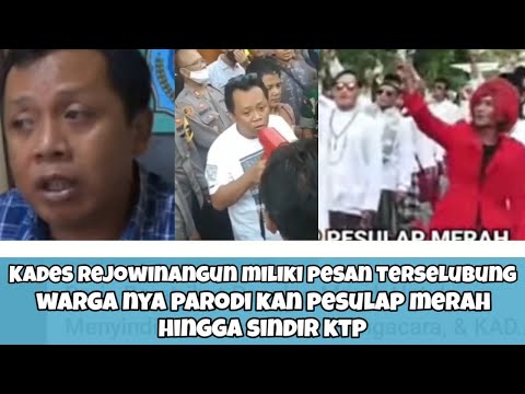 Kades Rejowinangun punya pesan terselubung terkait warga nya‼️parodi kan Samsudin & pesulap merah ‼️