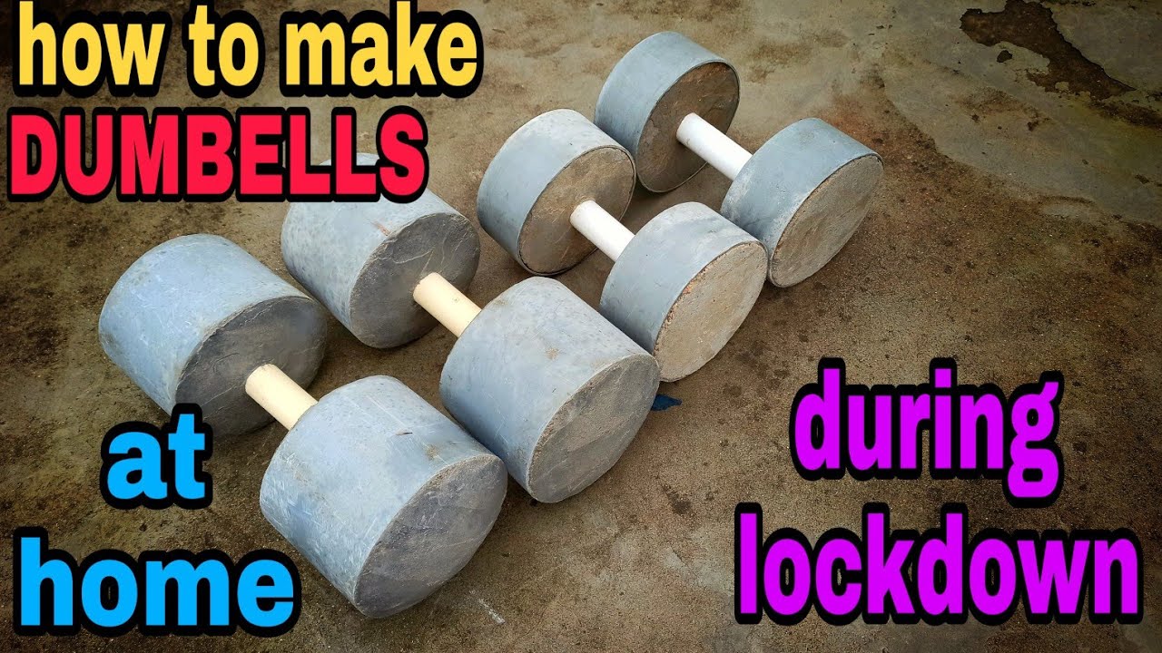 how to make dumbells at home | homemade dumbells | sandy fitness - YouTube